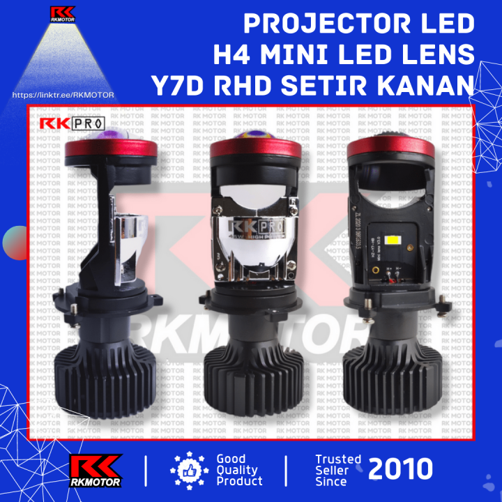 Lampu LED Y7D Mini Projie Projector H4 6000K Cut Off RHD Setir Kanan ...