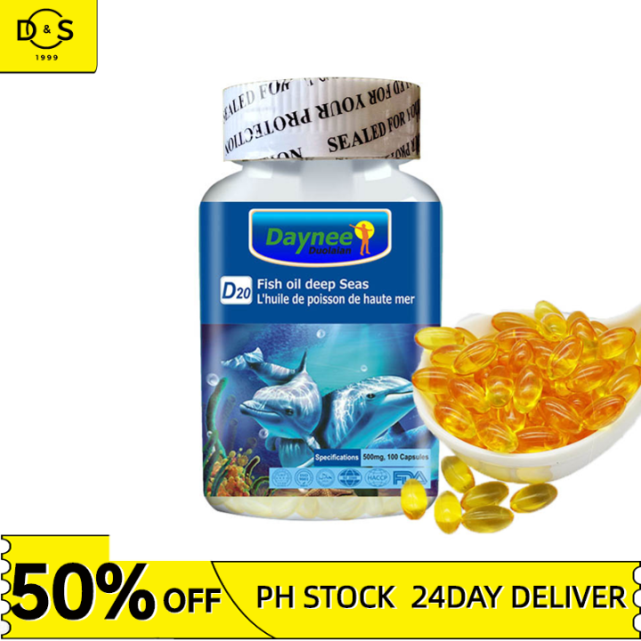 Daynee Deep Sea Salmon Fish oil High with Omega 3 + DHA EPA Vitamin A ...