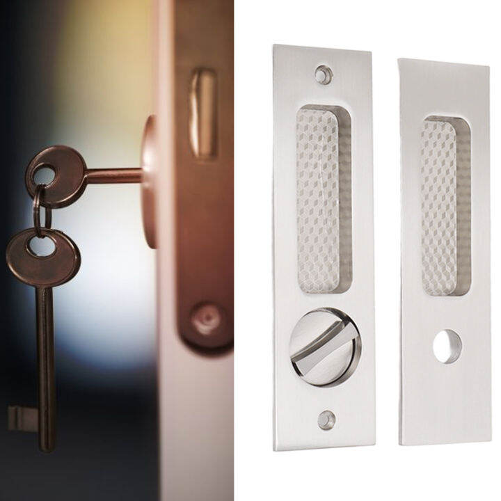 Sliding Door Mortise Lock, Powder Coating Invisible Recessed Handle ...