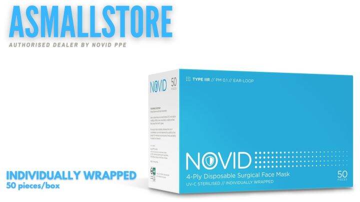 NOVID 4-Ply Disposable Surgical Face Mask (Type IIR) [Individually ...