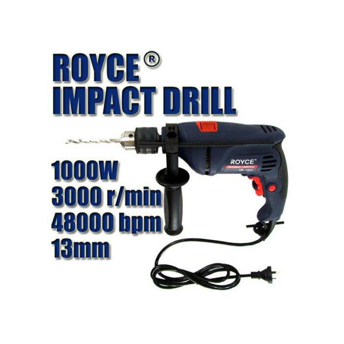 Royce RID-1000 Electric Impact Drill / Hammer Drill 1000w 220V 3000/BPM ...