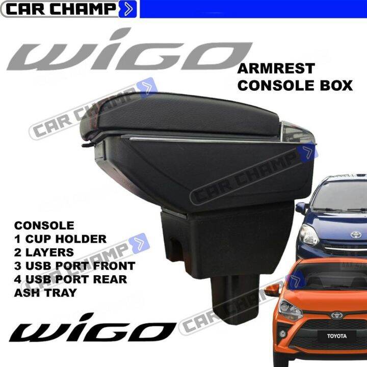 Toyota Wigo 2013 to 2023 Arm rest Console Box Double Layer 2015 2016 ...