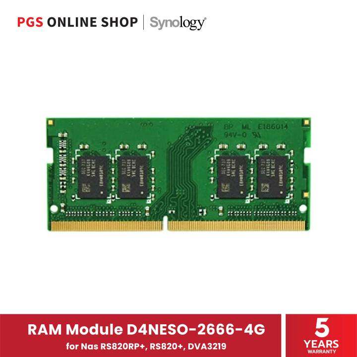 Synology RAM Module D4NESO-2666-4G (แรมสำหรับแนส) For Nas RS820RP ...