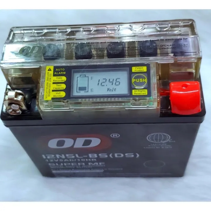Battery 12N5L OD 12Volts For Mio Sporty/ Sym Bonus 110 With Digital ...