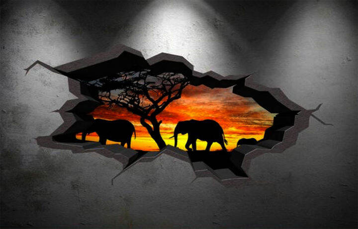 Poster 3 dimensi Motiv Gajah Uk 32 x 48 cm | Lazada Indonesia