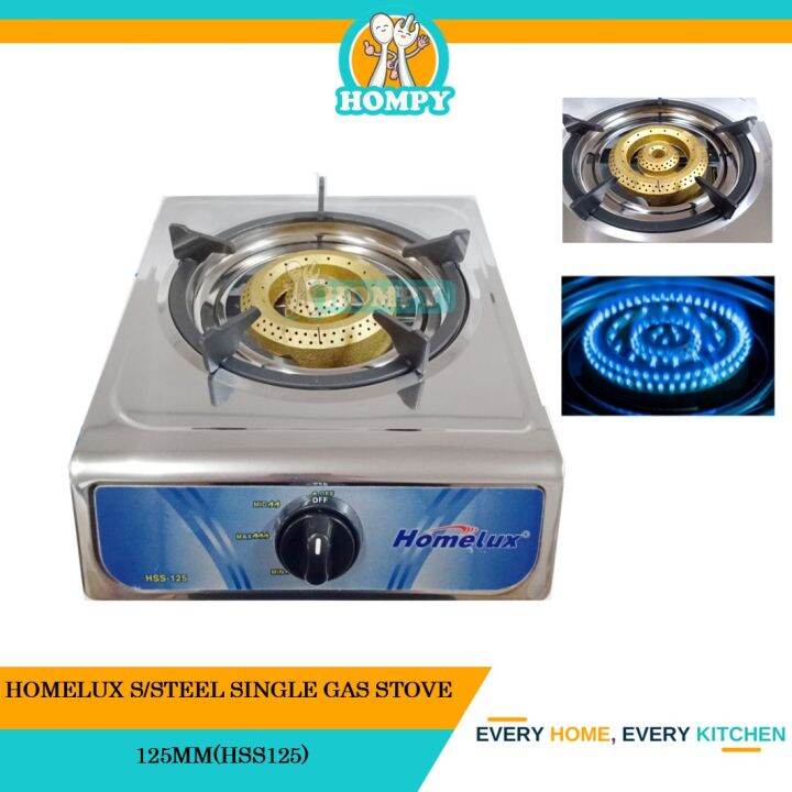 HOMELUX Stainless Steel Single Gas Stove /Gas Dapur HSS-125 | Lazada