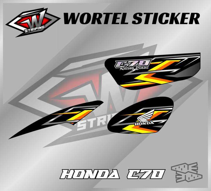 Striping C70-Stiker Hologram Decal honda C70 Racing Elegant | Lazada ...
