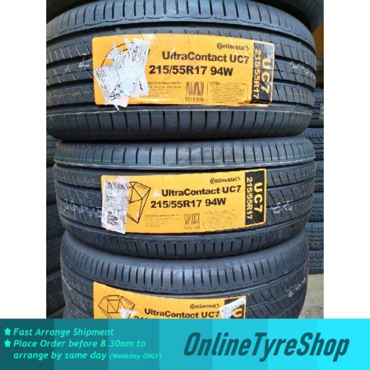 215/55/17 Continental UltraContact UC7 Tyre Tayar | Lazada