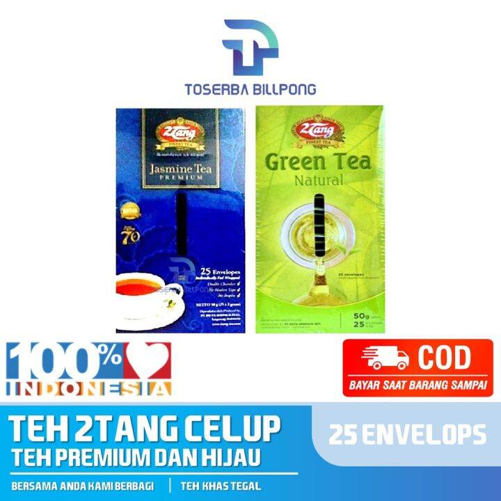 Teh 2 Tang Celup Teh Premium Jasmine Green Tea 25 Envelopes Amplop ...