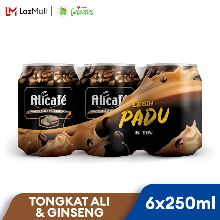 Alicafe Tongkat Ali & Ginseng Original (250ml X 6 Cans) | Lazada