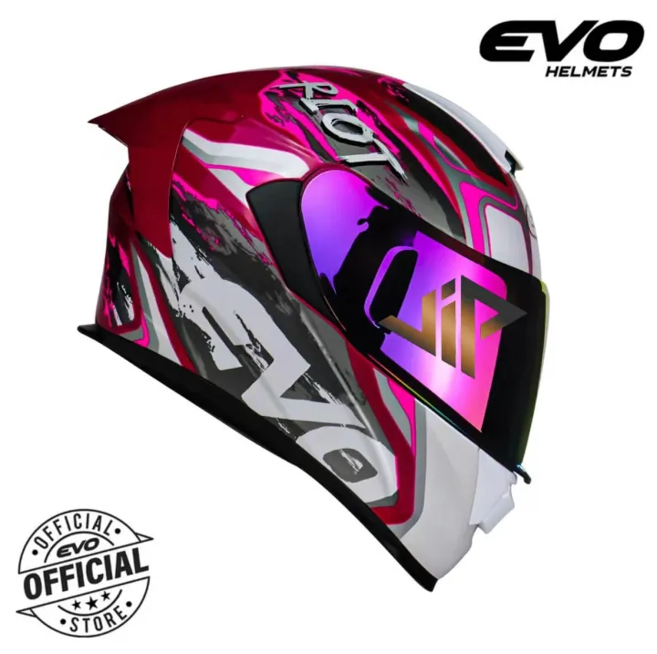 EVO GT-PRO Riot Full Face Dual Visor Helmet With Free Clear Lens ...