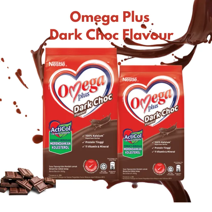 Nestle Omega Plus Dark Choc Flavour 550/900g | Lazada