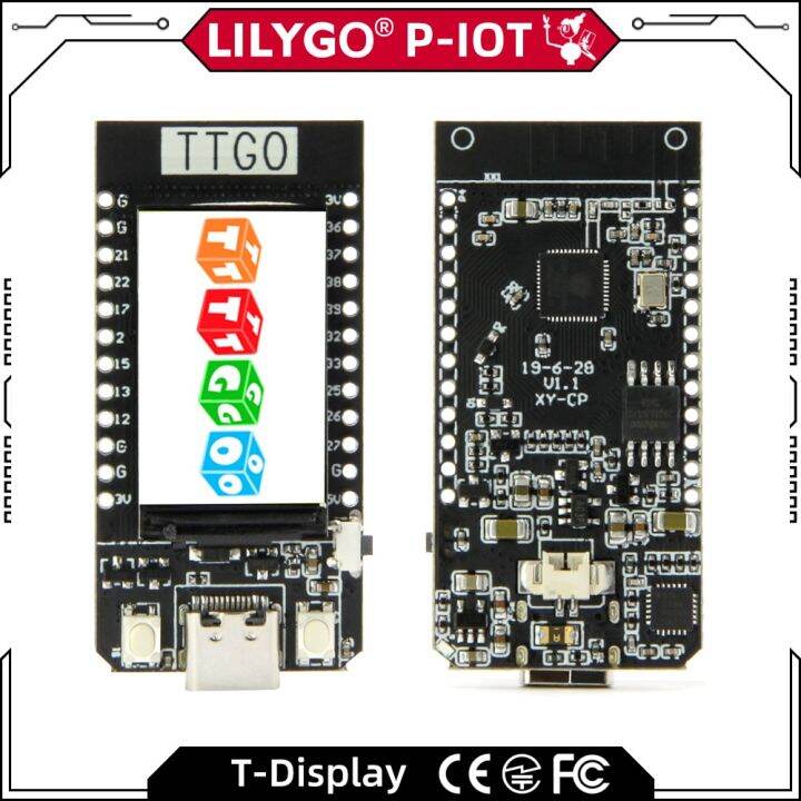 LILYGO® TTGO T-Display ESP32 Development Board Wifi Bluetooth 1.14 Inch ST7789V IPS LCD Wireless ...