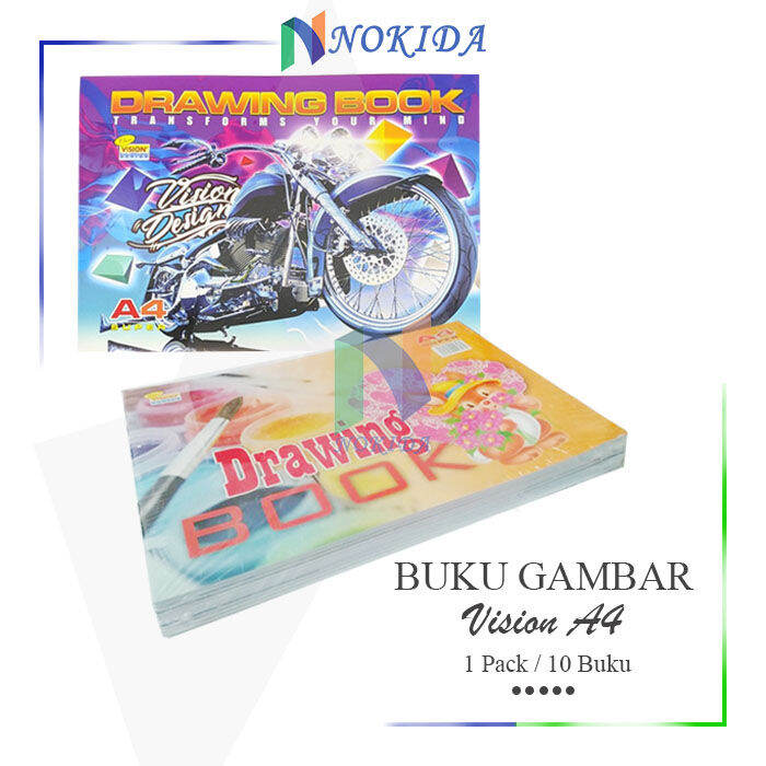Nokida Buku Gambar Vision [A4/1 Pak/10 Buku] / Vision Drawing Book 1 ...