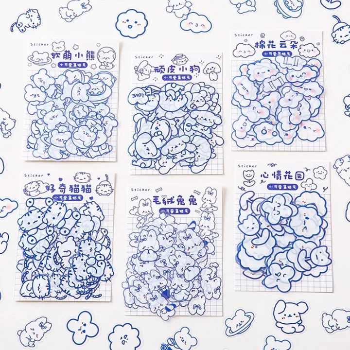 40 Pcs Japanese Cartoon Deco Stickers Pack Waterproof Cute DIY Stickers ...