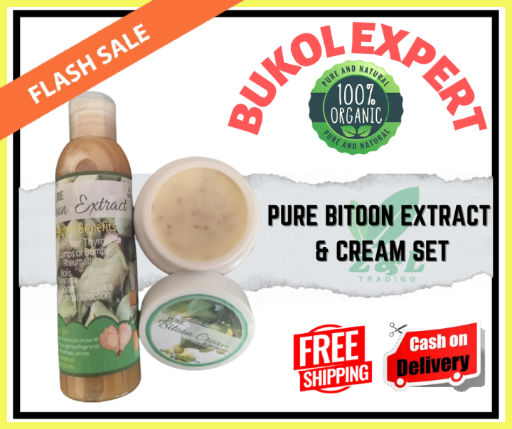 PURE BITOON SET (Liquid Extract-100ml & Cream-50g) BUKOL EXPERT | Lazada PH