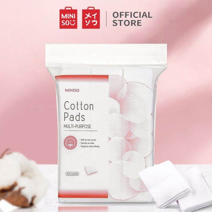 Miniso Cotton Pads - Facial Cleaner White/Pink | Lazada PH