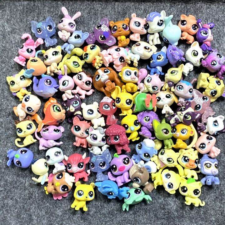 โมเดล โมเดล อนิเมะ สุ่ม 7PCS Little Pet Shop Littlest LPS Kitten Dog ...