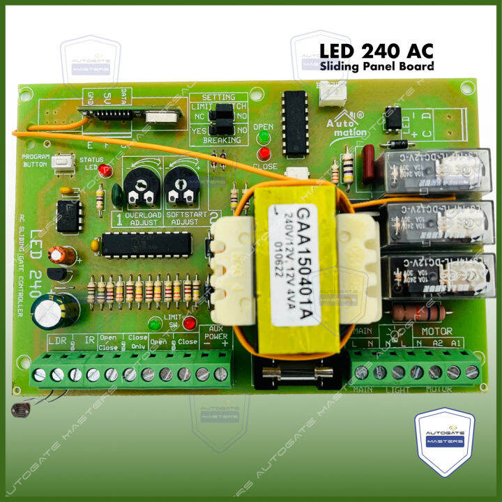 CONTROL BOARD AA-MATIC 240 AC SLIDING AUTOGATE CONTROL PANEL AUTO GATE ...