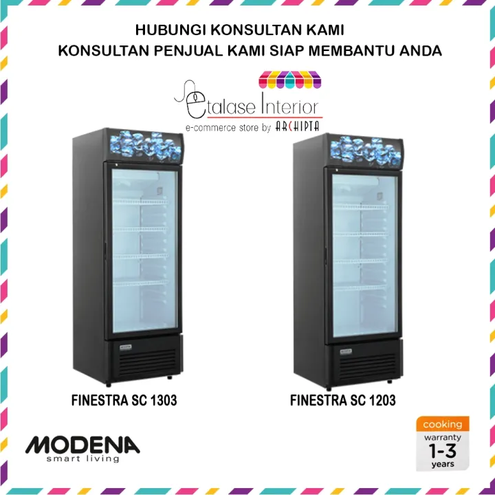 Modena - SHOWCASE COOLER Standing 1 Pintu Finestra SC 1303, SC 1203 ...