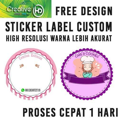 Sticker label custom bontak / label stiker logo + cutting TERMURAH ...