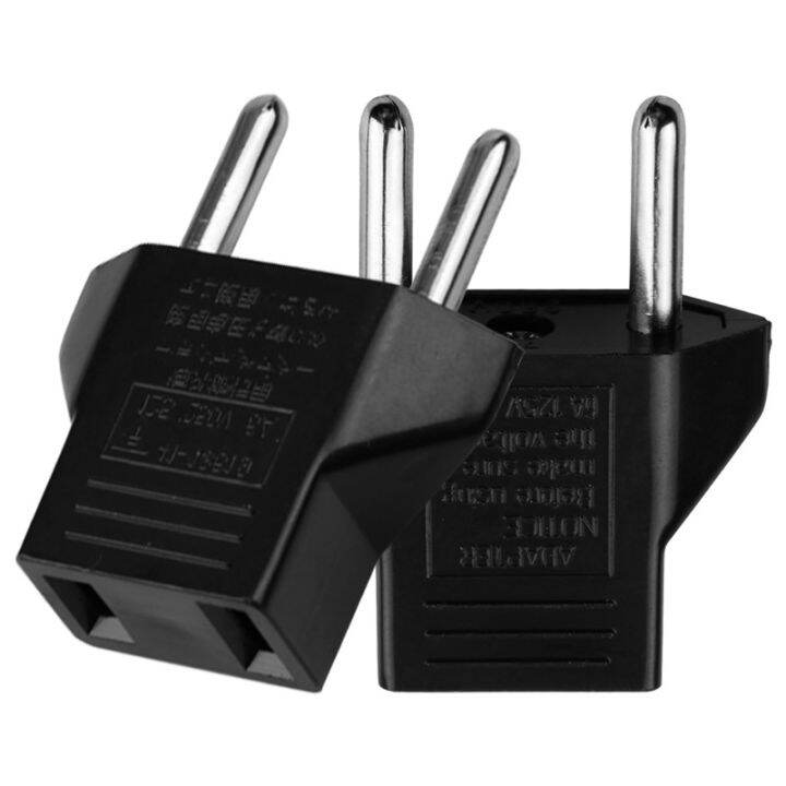 6a Eu Adapter Plug Usa To Euro Europe Wall Power Charge Outlet Sockets