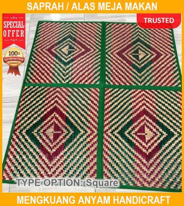 Tikar Saprah / Alas Meja Makan Mengkuang / Tikar Anyam Handicraft Sapra ...