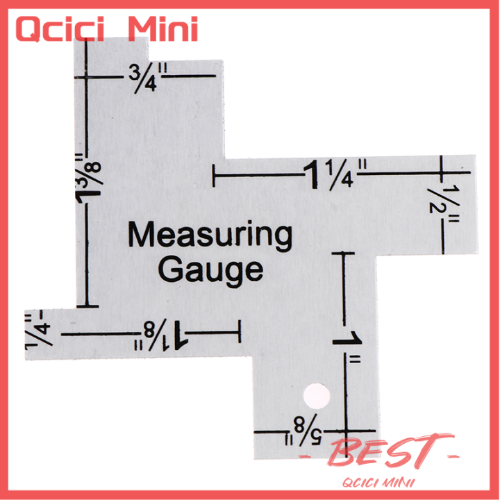 Qcici Precision Seam Measuring Gauge Metal Tailor Ruler Template Sewing ...