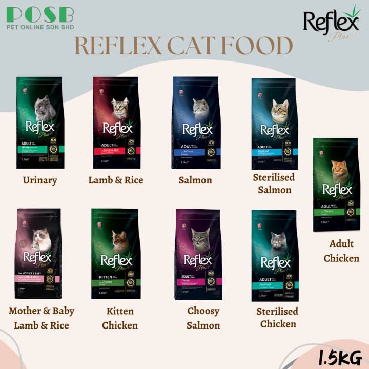 Reflex Plus Cat Dry Food 1.5kg- Kitten / Adult / Urinary / Reflex Plus ...