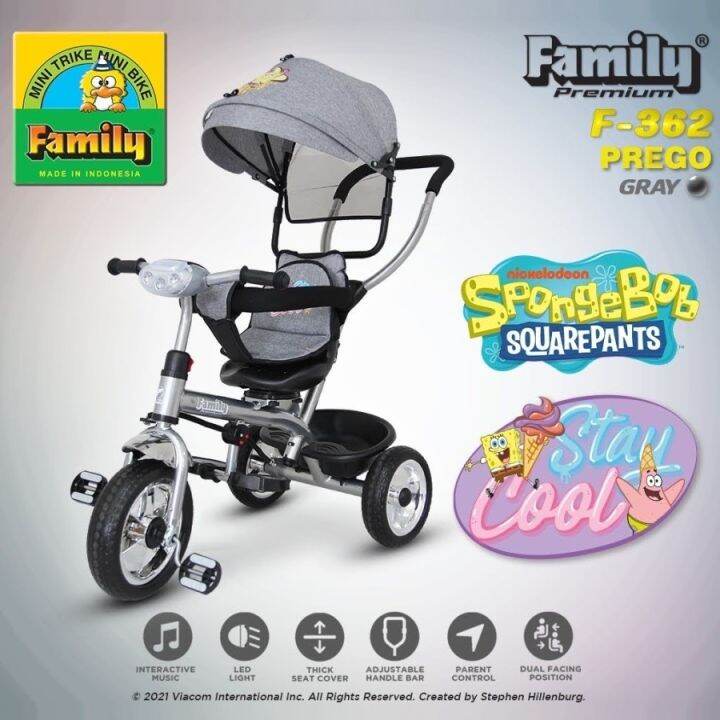 SEPEDA ANAK RODA TIGA 3 FAMILY PREMIUM F362 KURSI PUTAR | Lazada Indonesia