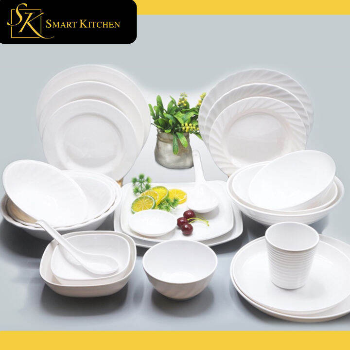 Smart Kitchen White-D plate sets | Lazada PH
