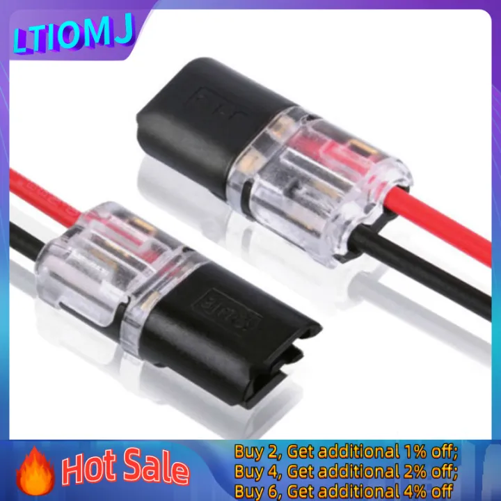 2pcs 2pin Electrical Cable Terminals Spring Quick Wire pluggable ...