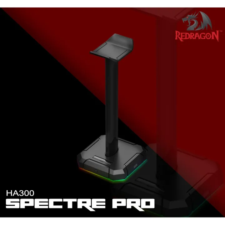 Redragon HA300 Scepter Pro RGB Gaming Headset Stand with USB port hub ...