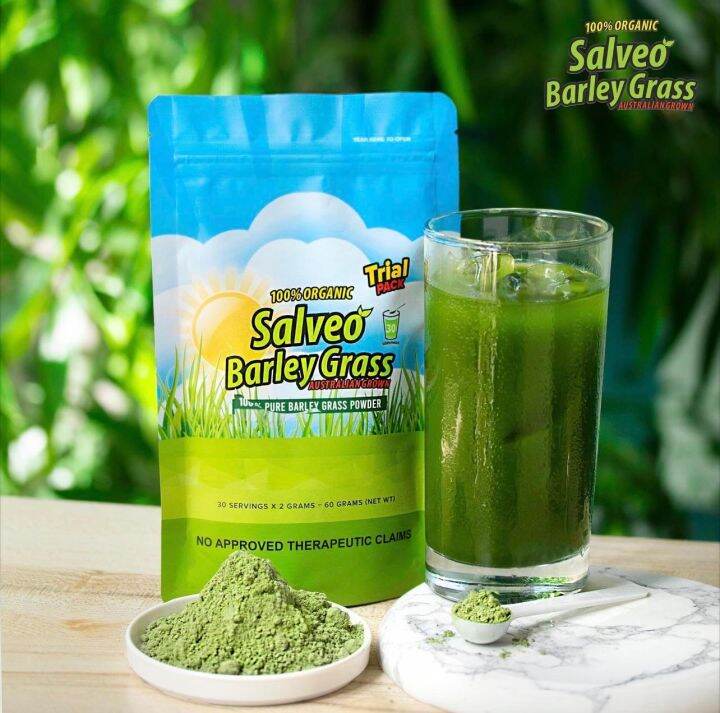 1 Pack SALVEO BARLEY GRASS 100% PURE BARLEY GRASS 60GRMS ORIGINAL AND ...
