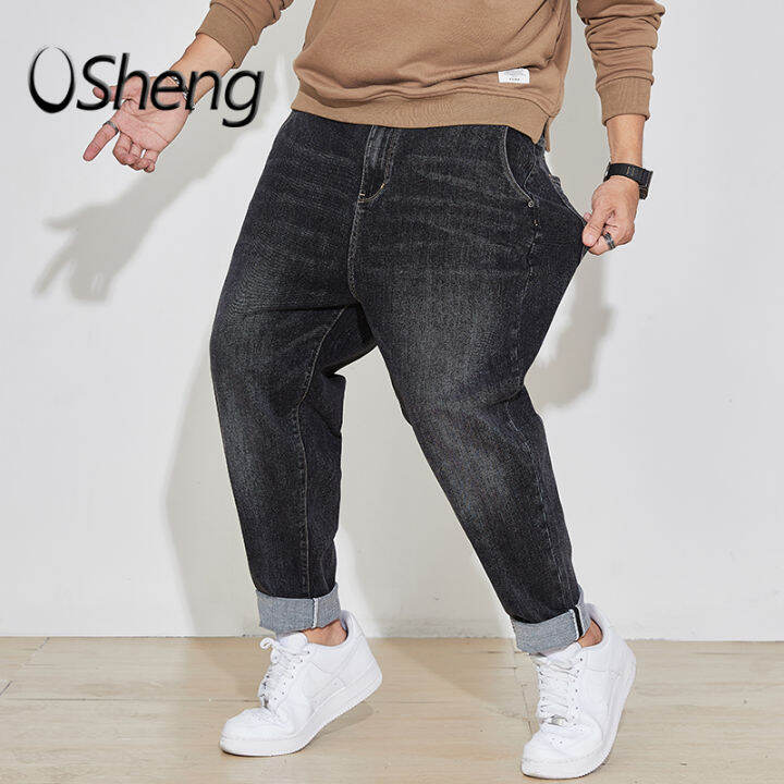 VSheng กางเกงยีนส์ขาสั้นไซส์ใหญ่สำหรับผู้ชาย M-7XL ไซส์ใหญ่ยีนส์ผู้ชาย ...