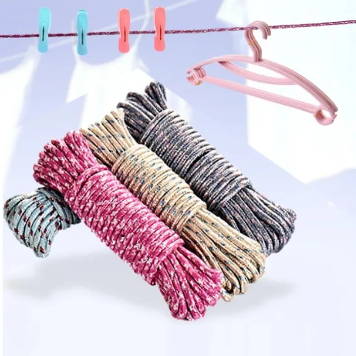 10Meters Nylon Clothesline Multifunctional Rope Luggage Rope Hanging ...