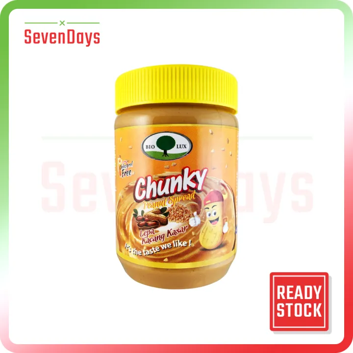 Bio Lux Halal Chunky Peanut Butter "Cholestrol Free" 500g Bottle Jam ...