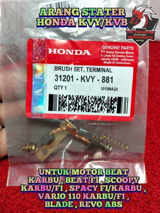 ARANG STATER ASLI ORIGINAL HONDA KVY/KVB UNTUK TIPE MOTOR BEAT KARBU ...