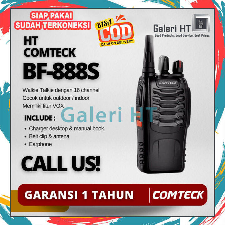 HT Walkie Talkie Comteck BF 888S Terkoneksi Siap Pakai Garansi 1 tahun ...