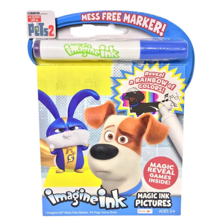 Bendon Imagine Ink Mess Free Marker with Magic Ink Pictures & Game Book ...