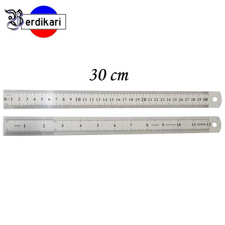 Penggaris Besi Stainless Steel 30 cm Tipis | Lazada Indonesia