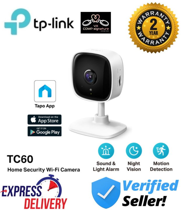 TP-Link TC60 Home Security Wi-Fi Camera Memory Card up to 128GB, 1080P ...