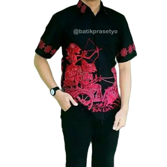 kemeja batik new motif wayang memanah merah | Lazada Indonesia