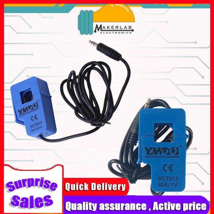 Non-invasive AC Current Sensor Split Core Current Transformer SCT013 ...