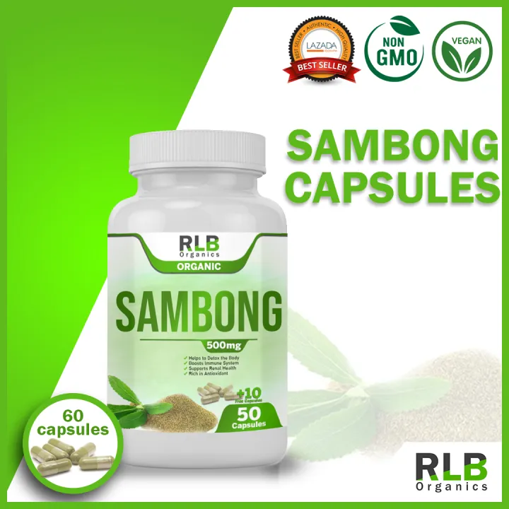 100% Organic Pure Natural Sambong Capsules (60 Capsules) - Sambong ...