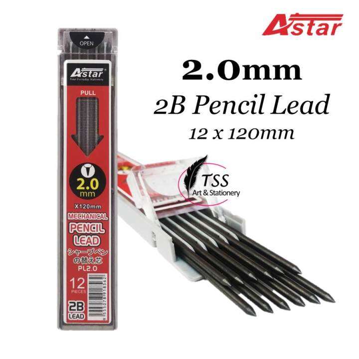Astar 2.0mm Mechanical Pencil Leads 2B - Drafting & Drawing for 2.0mm ...
