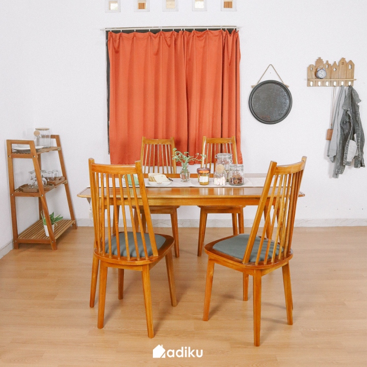 Adiku Meja Makan 4 Orang Hokkaido (Dining Table) | Lazada Indonesia
