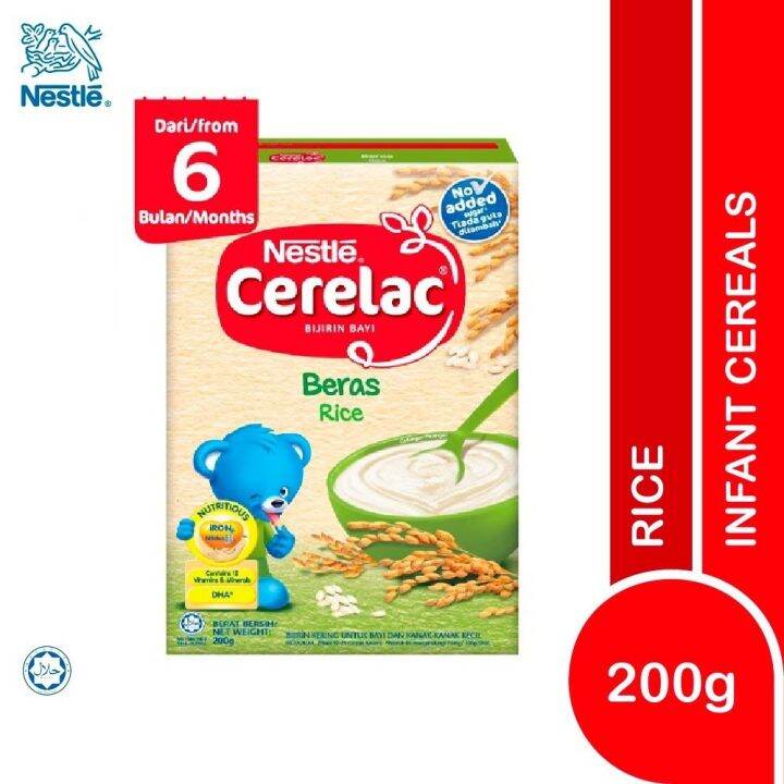 Nestle Cerelac Infant Cereals Rice - No Added Sugar 200g | Lazada