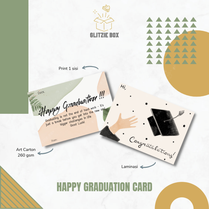 (5 pcs) HAPPY GRADUATION CARD | Kartu Ucapan Graduasi Print 1 Sisi ...