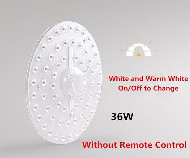 Remote Control Replaceable Led Light Source For Ceiling Three Color 24w ...